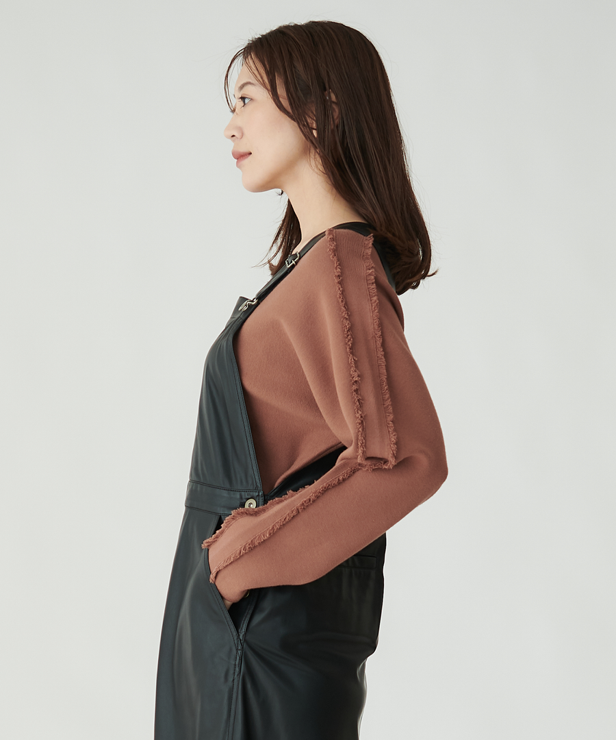 シンセティックレザーグロスサロペット – FACE SANS FARD