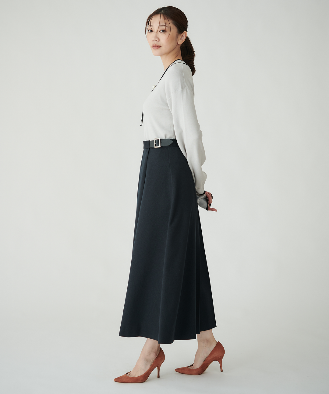 アシンメトリータックスカート – FACE SANS FARD アシンメトリータックスカート – FACE SANS FARD