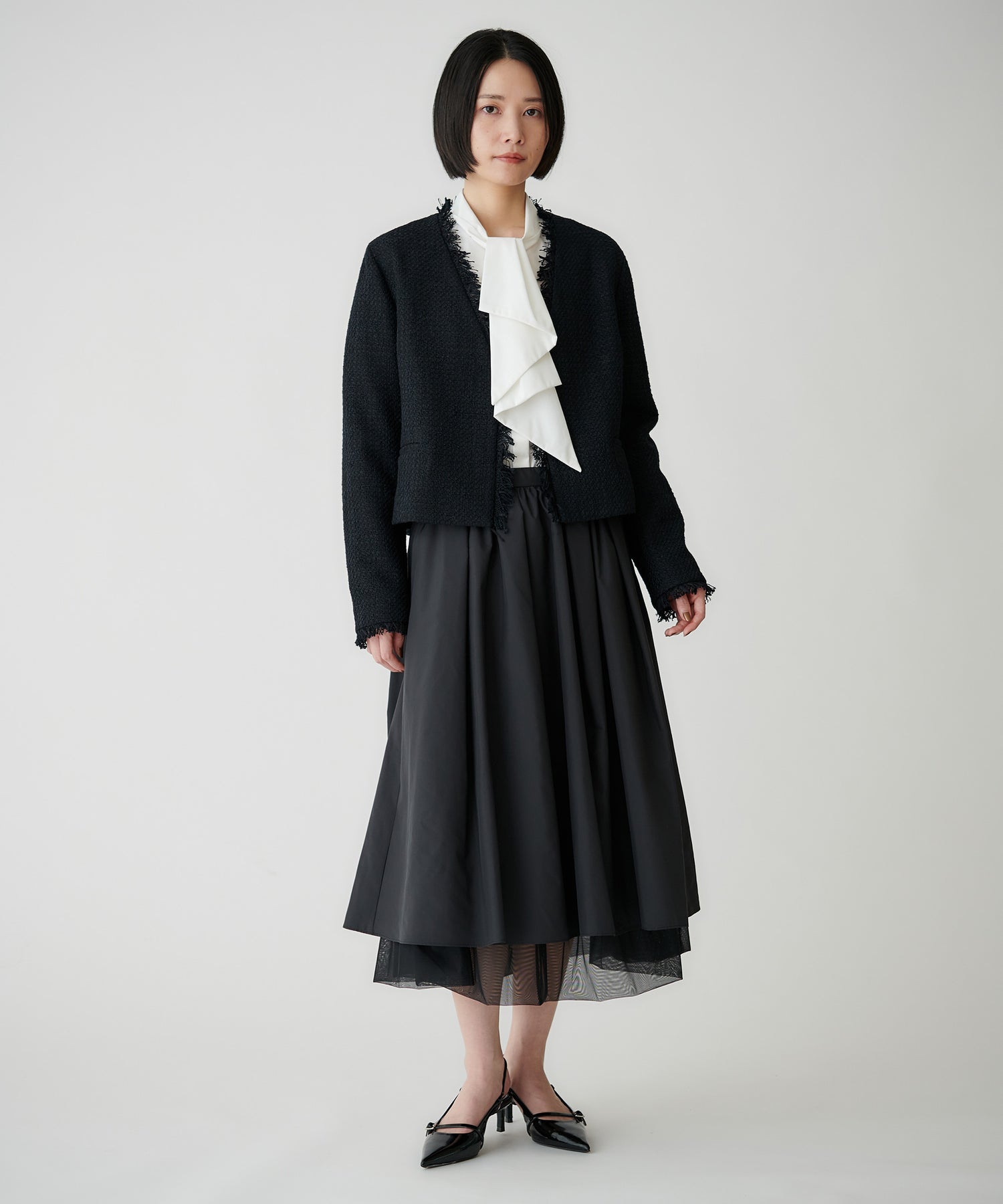 裾チュールタフタスカート – FACE SANS FARD