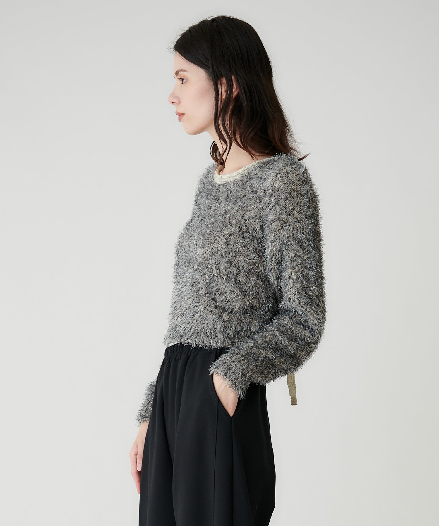 フェザーヤーンバックリボンニット – FACE SANS FARD