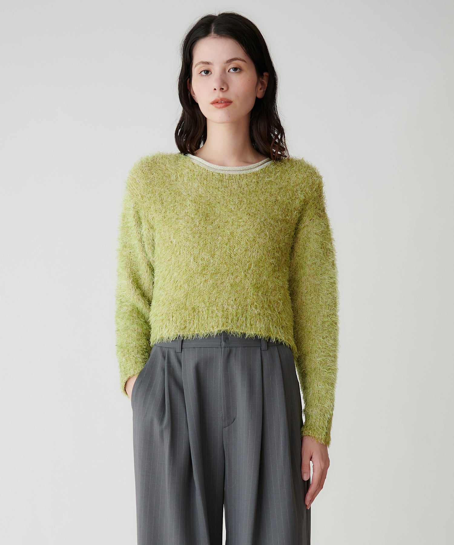 フェザーヤーンバックリボンニット – FACE SANS FARD