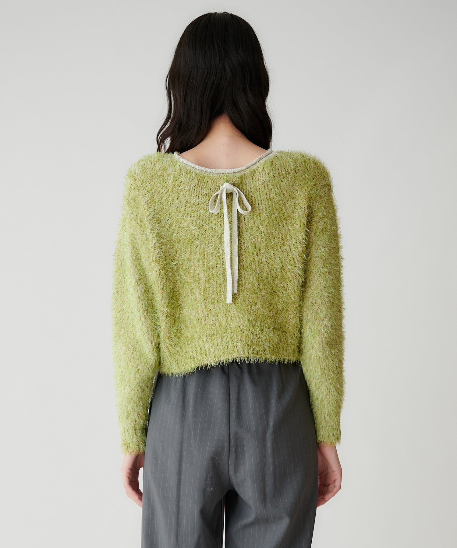 フェザーヤーンバックリボンニット – FACE SANS FARD